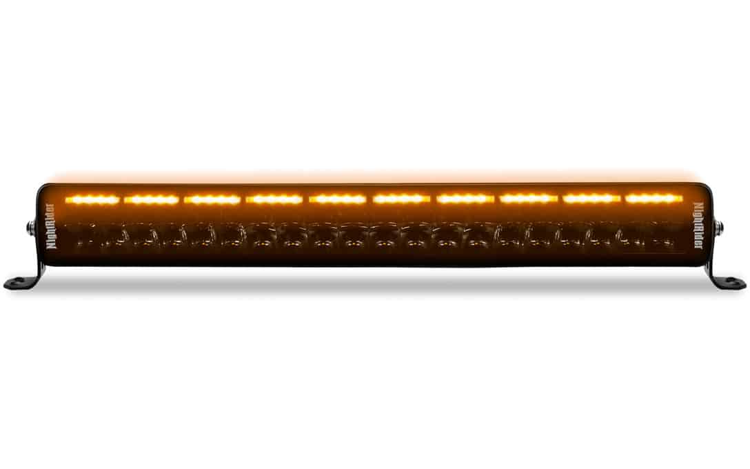 20" Jet Black Series Double Row ECE/EMARK LED Light Bar with Amber War ...