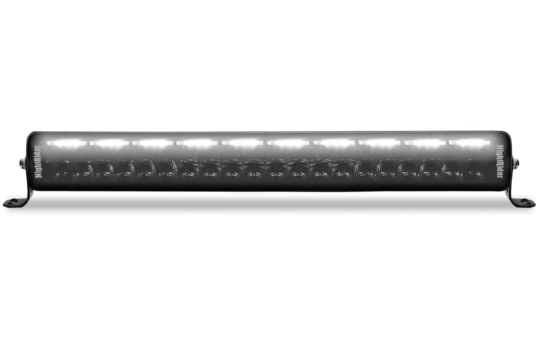 20" Jet Black Series Double Row ECE/EMARK LED Light Bar with Amber War ...