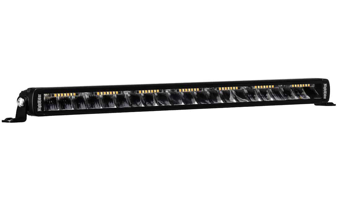 20" Jet Black Series Single Row ECE/EMARK LED Light Bar with Amber War ...